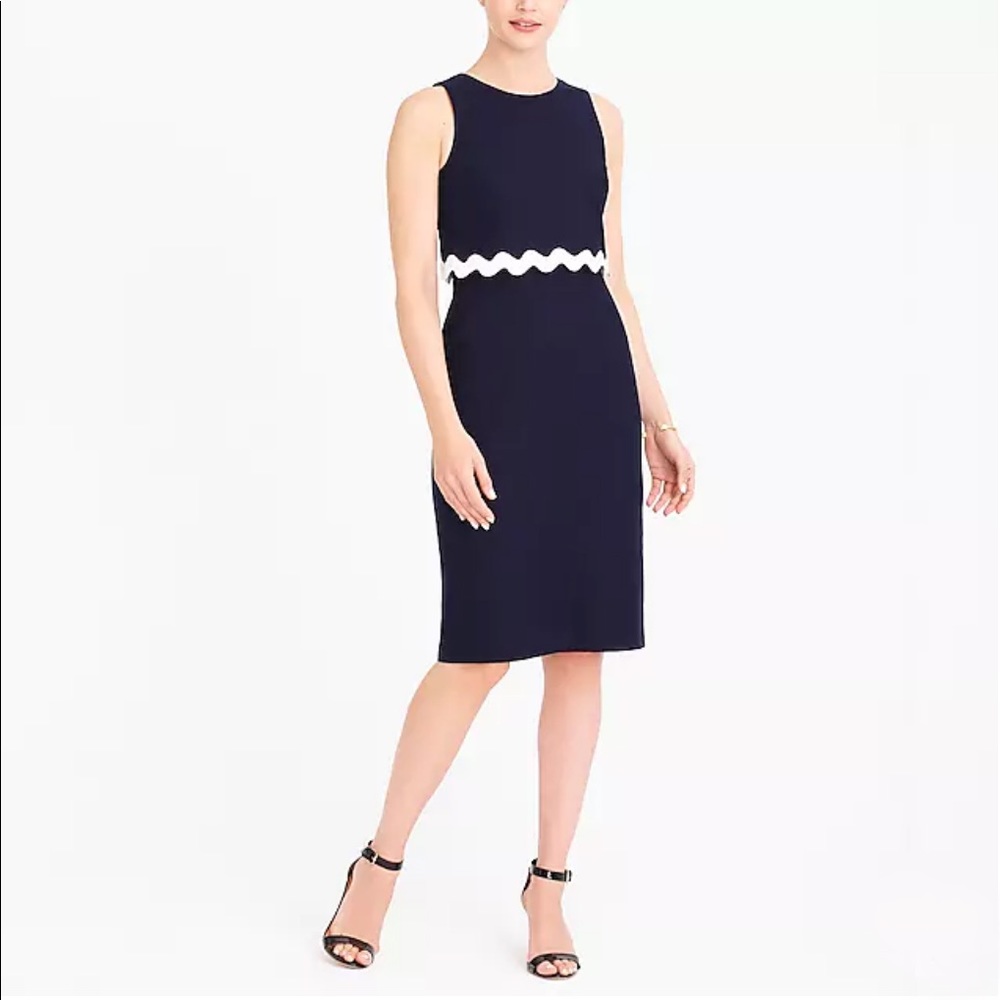 Navy Ric Rac Dress - Gem